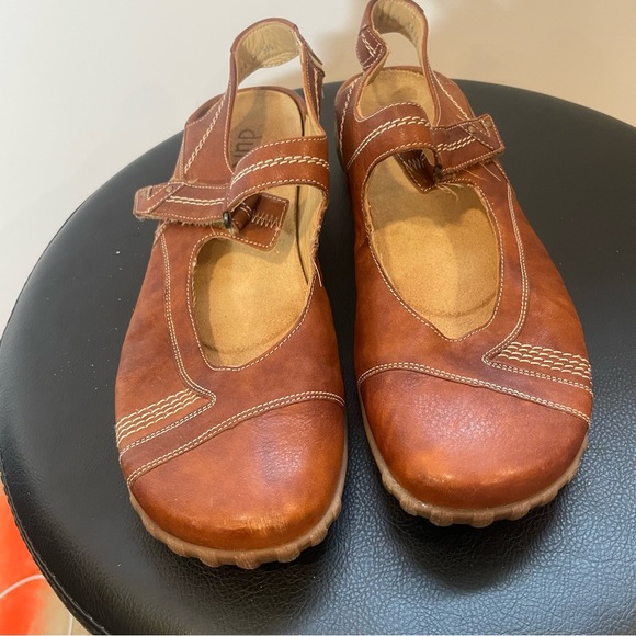 durea | Shoes | Durea Dutch Leather Mary Jane Mule Slide Brown Womens ...